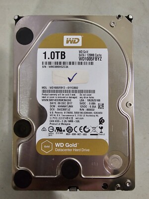 Western Digital WD Gold 1.0TB Internal Desktop Hard Drive SATA ...