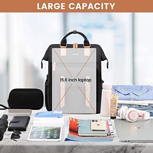 LOVEVOOK Laptop Backpack Purse for Women Work Travel Commuter Backpack ...