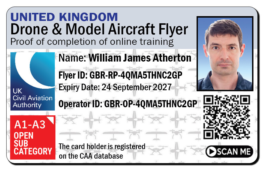Personalised Drone Flyer Photo ID Card & Operator ID Stickers, Lanyard ...