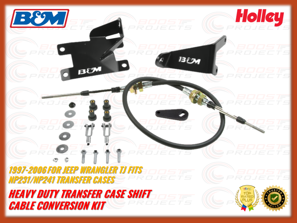 B&M Heavy Duty Transfer Case Shift Cable For 1997-2006 Jeep Wrangler Tj ...