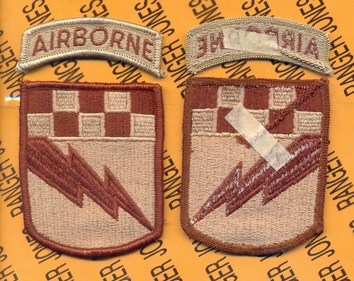 US Army 525th Military Intelligence Brigade Airborne Desert DCU patch m ...