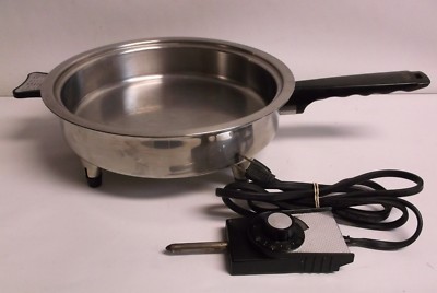 Vintage Lifetime Electric Skillet / Fry Pan Oil Core Immersible No Lid ...