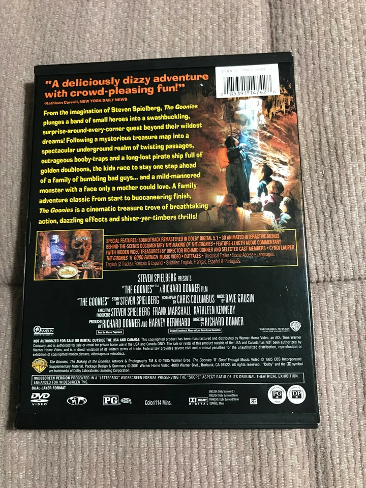 The Goonies (DVD, 2001) 85391147428| eBay