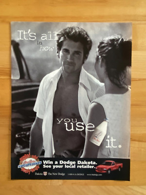 1998 Print Ad Old Spice Dodge Dakota It's All In How You Use It 8"x10-1 ...