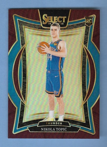 NIKOLA TOPIC 2024-25 PANINI SELECT PURPLE SP ROOKIE RC CARD #'D /175 ...