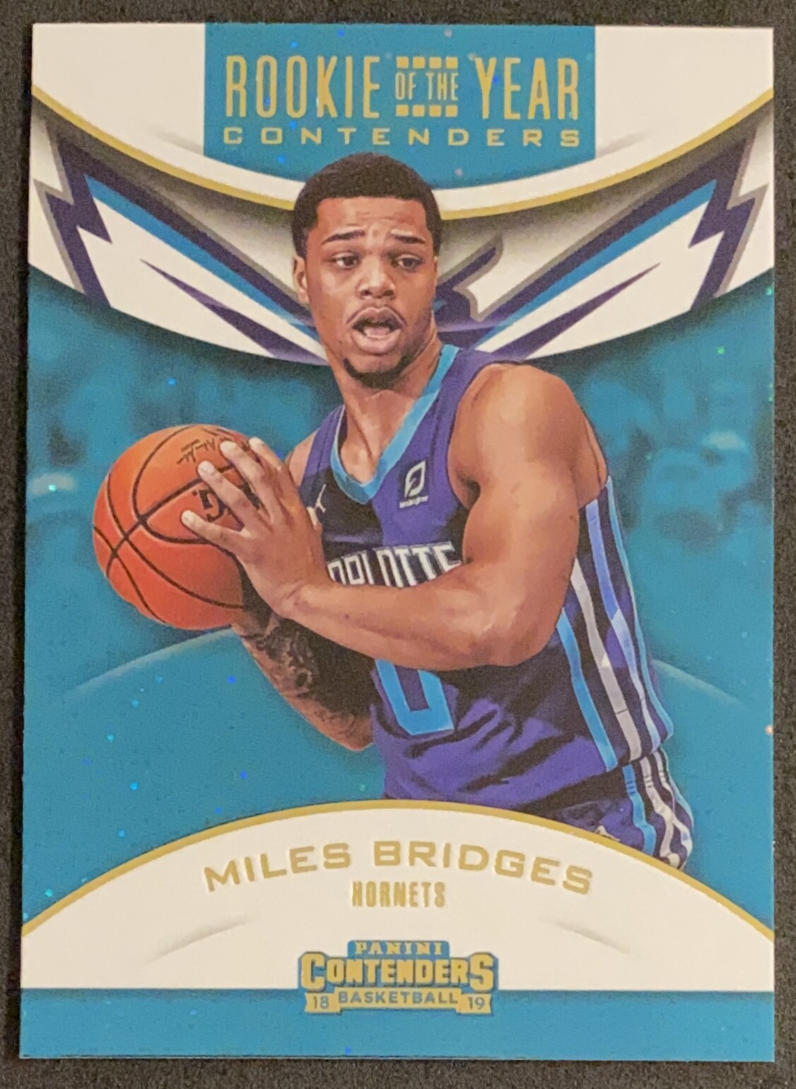 2018-19 Panini Contenders Miles Bridges RC Rookie of the Year Dazzle #2 ...