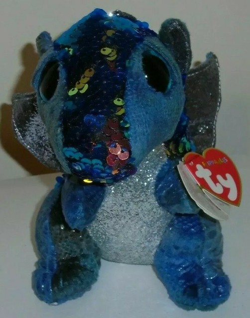 Ty Beanie Babies 36343 Flippables Regular Kate The Blue Dragon for sale ...