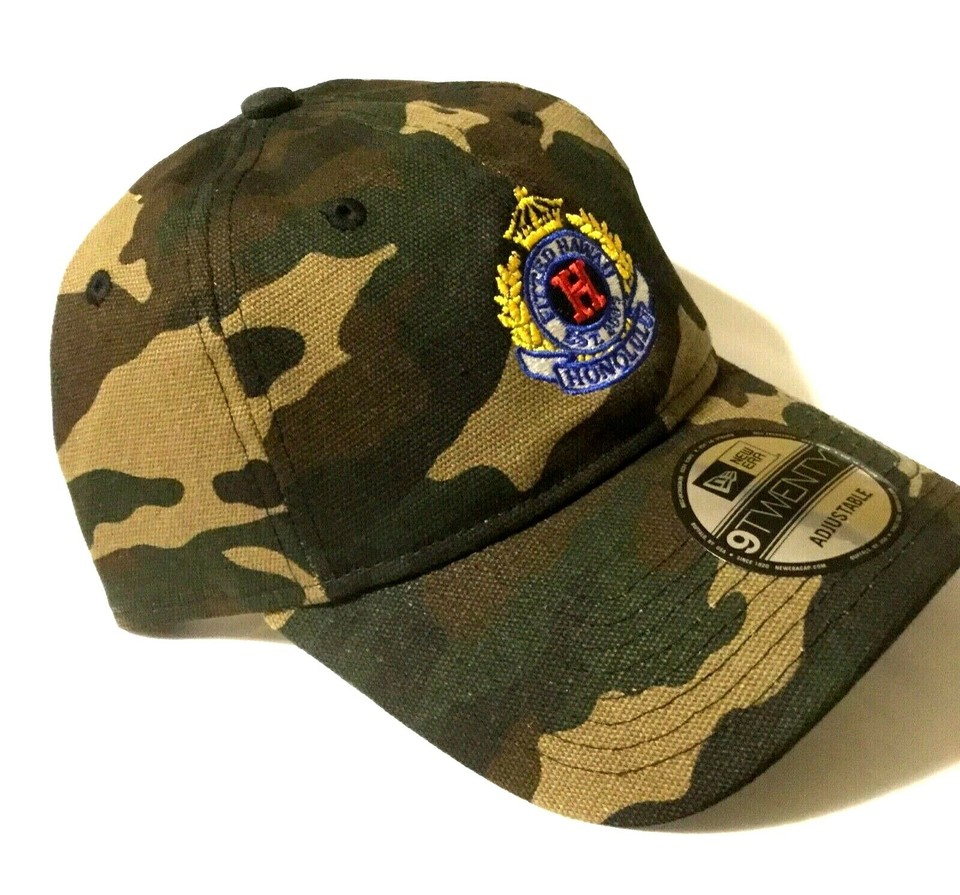 FITTED HAWAII HONOLULU CAMO HAT New Era 9Twenty Exclusive Fitstrike ...