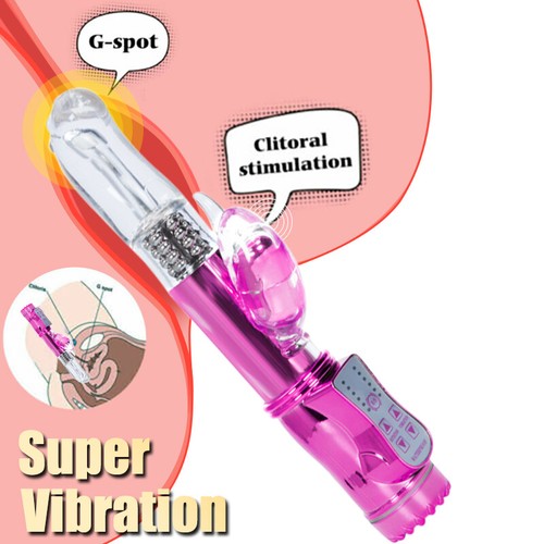 Rechargeable Rabbit Vibrator Sex Toys For Women Dildo G Spot Dual Motor