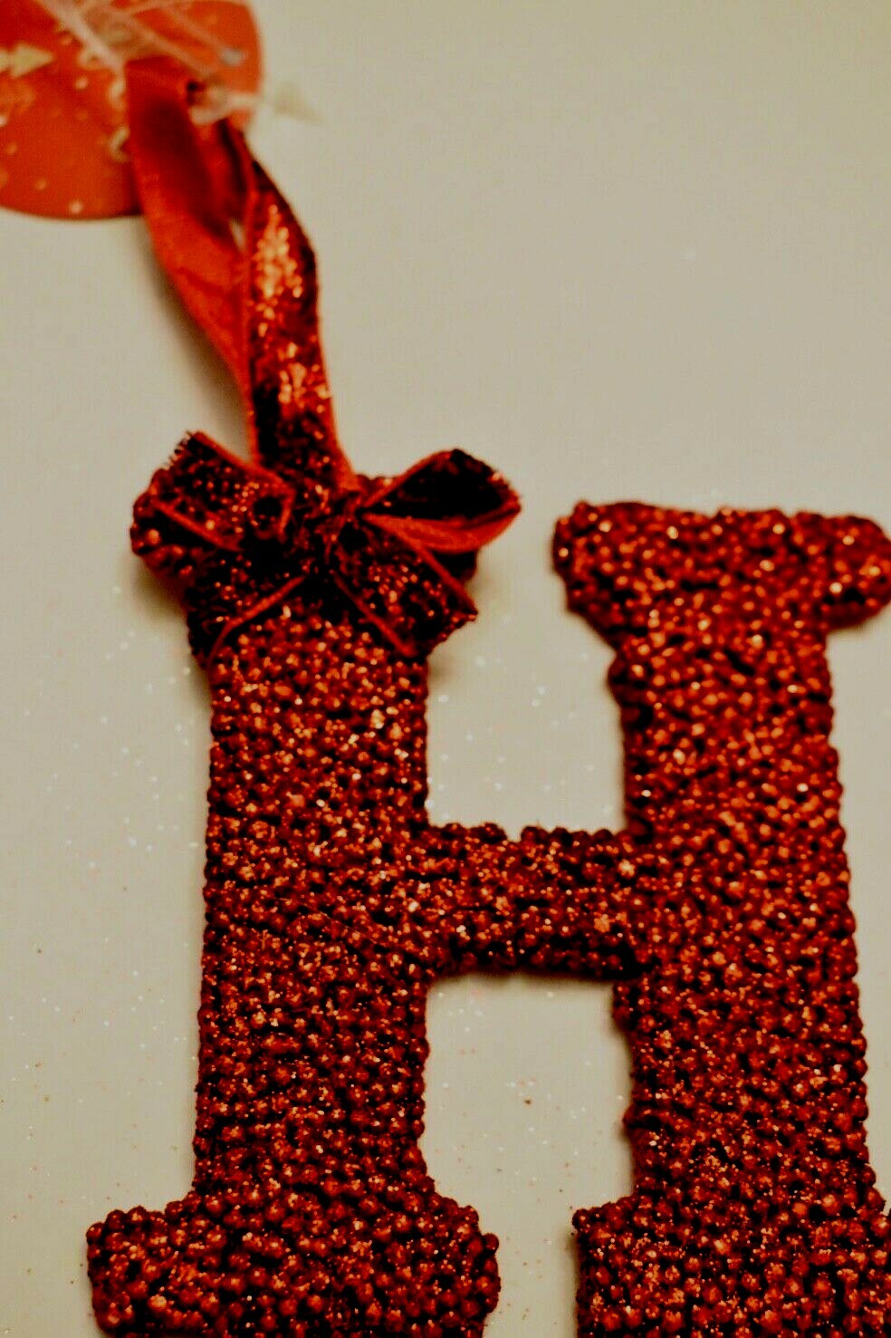 LUXURY RED GLITTER HANGING LETTER XMAS TREE DECORATION ALPHABET GIFT ...