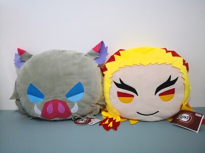CHEAP Sega Demon Slayer Kyojuro Rengoku, Inosuke Hashibi Face Cushion ...