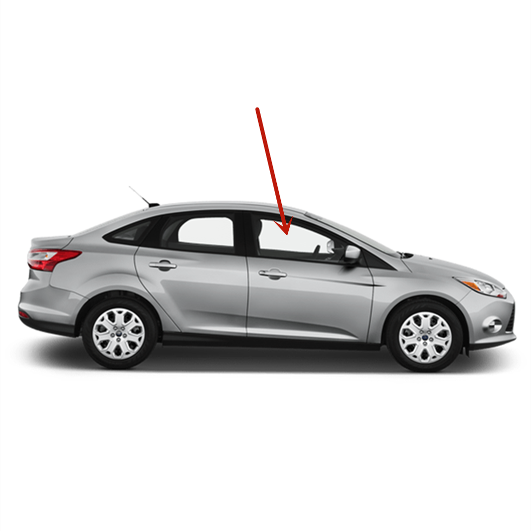 Fits 2012-2018 Ford Focus Passenger Right Side Front Door Window Glass ...