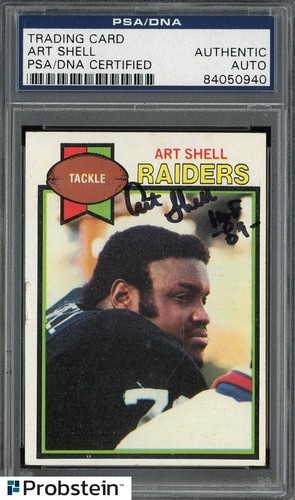 Art Shell Signed 1979 Topps Football #210 Raiders PSA/DNA Authentic ...