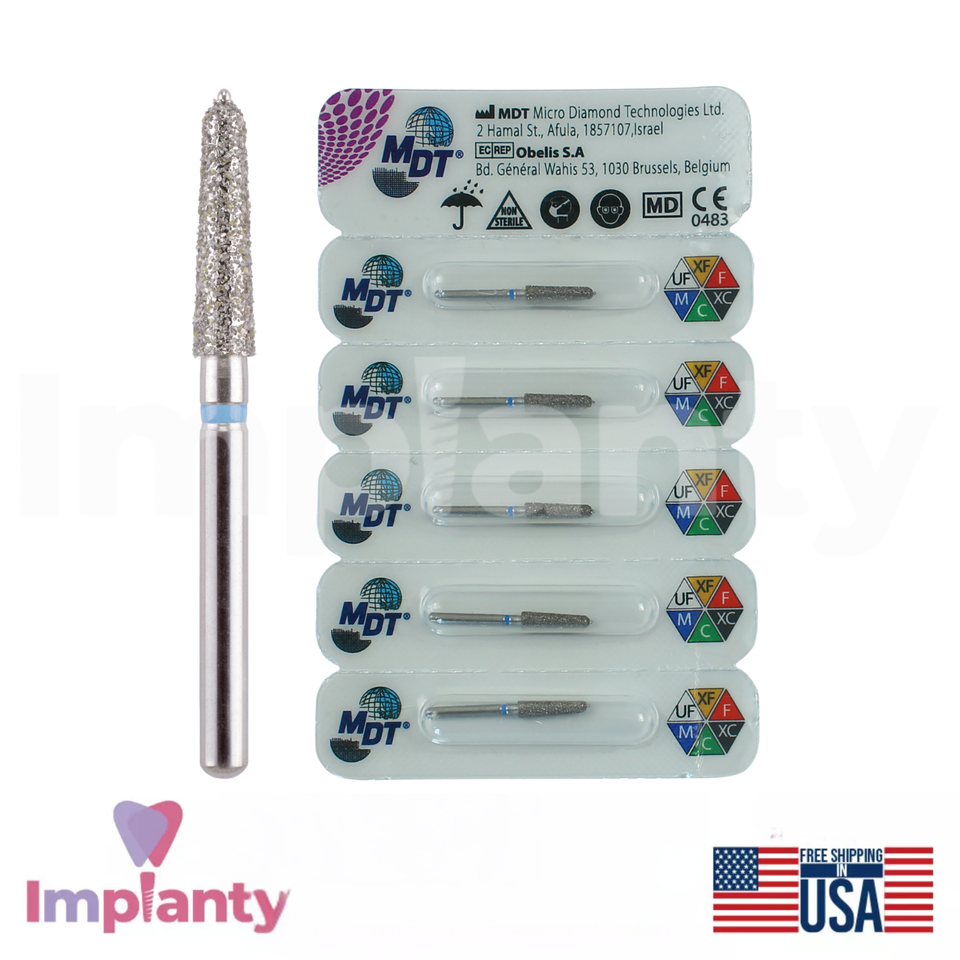 MDT Dental FG Diamond Guide Pin Taper Bur 508T Trimming Margin ...