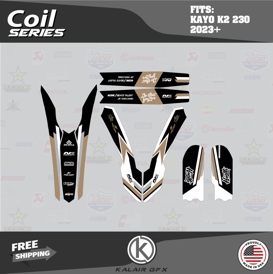 Graphics Kit for Kayo K2 230 All Years Coil - TAN | eBay