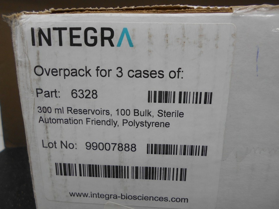 INTEGRA 6328 300mL STERILE AUTOMATION FRIENDLY RESERVOIRS SEALED BOX OF ...