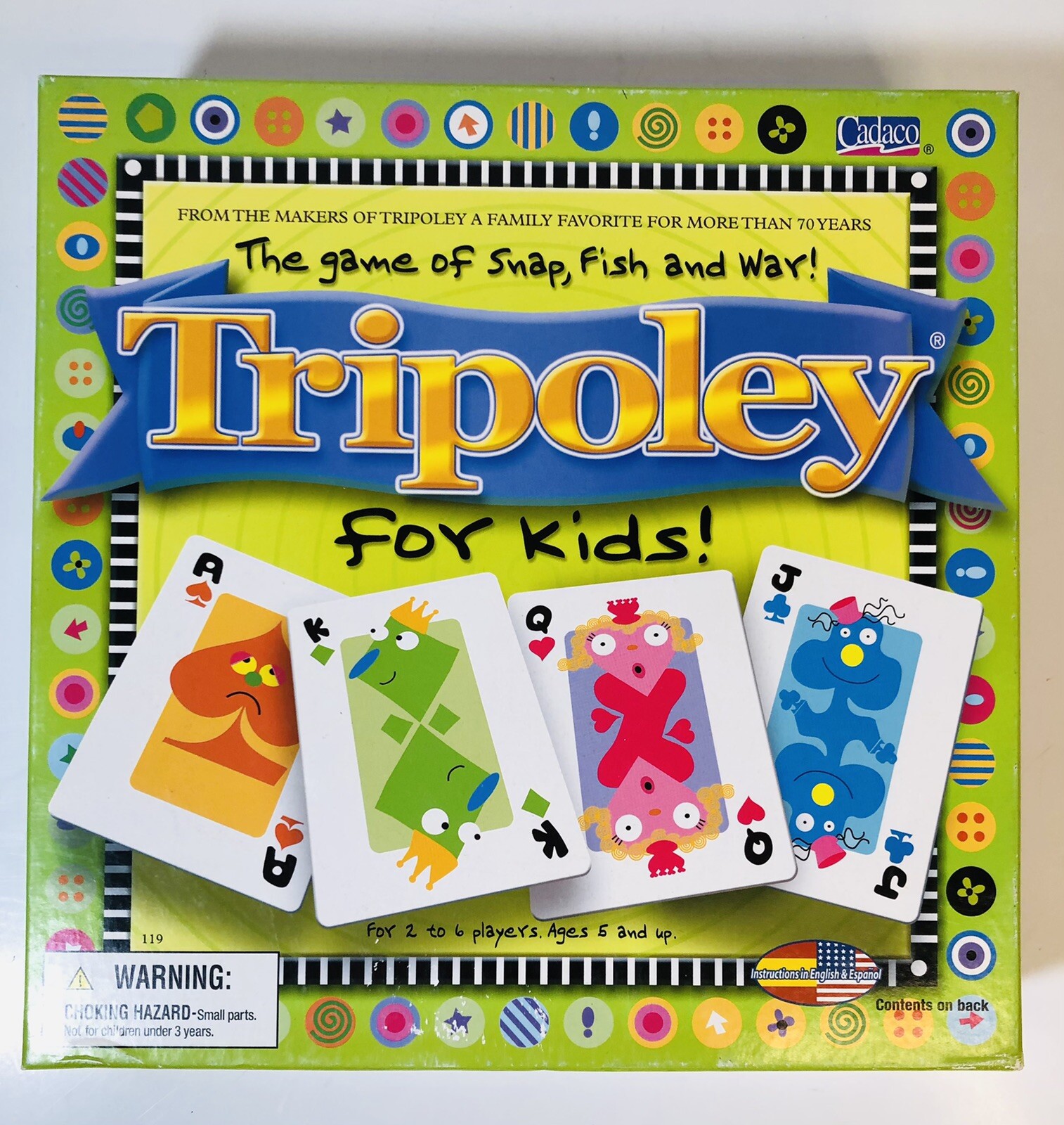Tripoley For Kids! Snap, Fish & War Card Games by Cadaco Board Game For ...