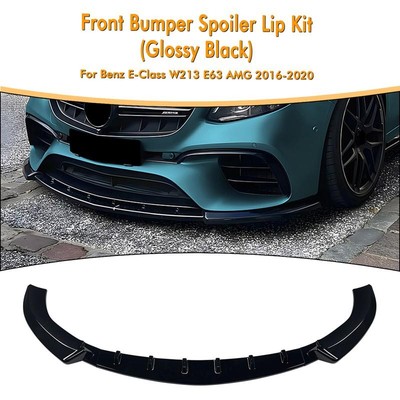 Car Gloss Black Front Bumper Spoiler Lip For Benz E Class W213 E63 AMG ...