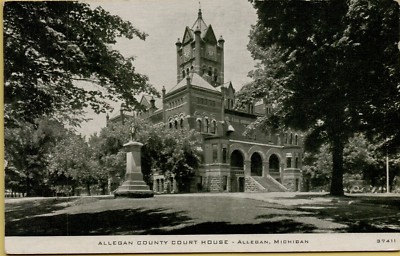 Exterior View Allegan County Court House Michigan MI Postcard D14 | eBay