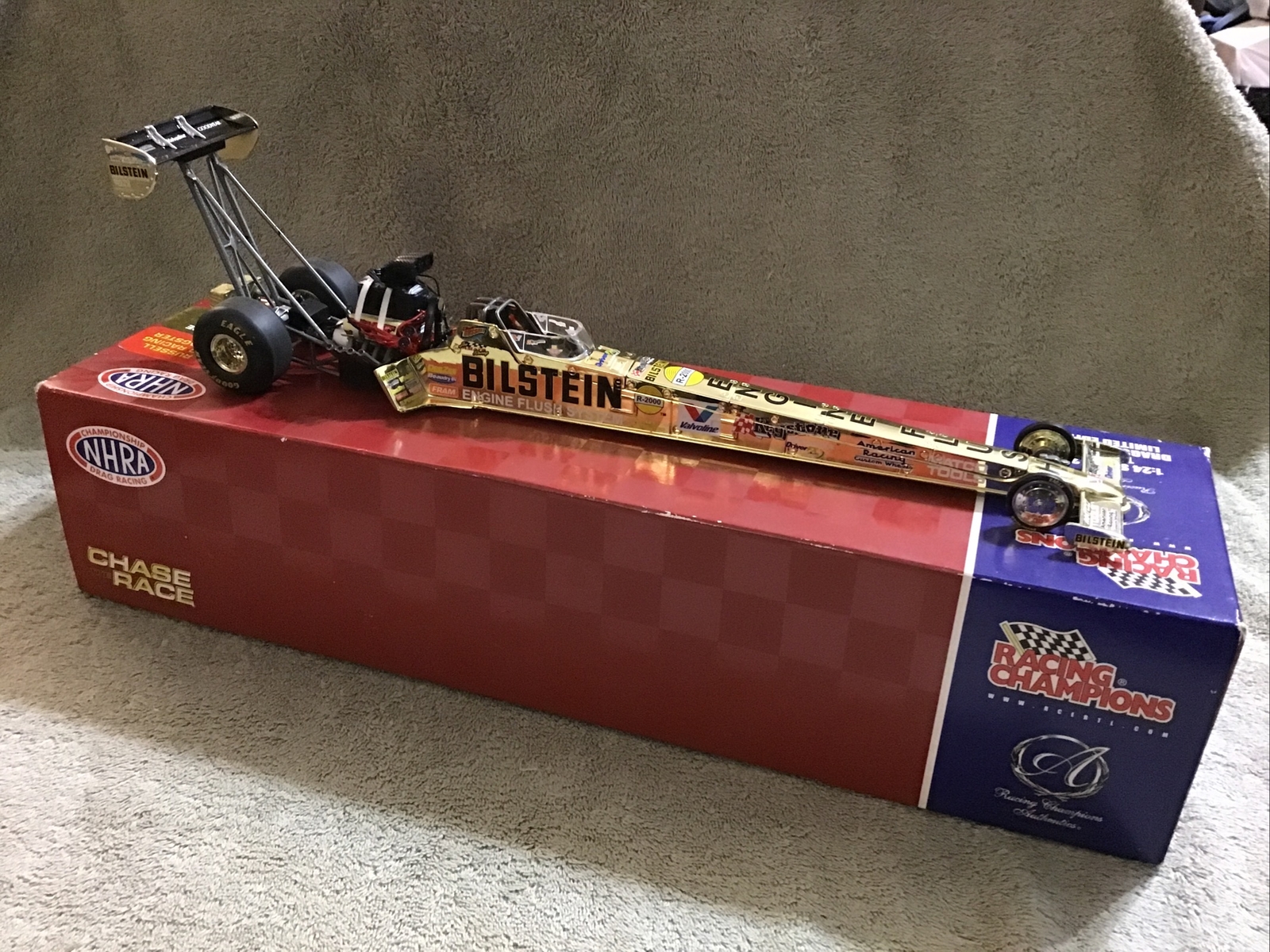 2002 Racing Champions DARRELL RUSSELL Bilstein GOLD NHRA Dragster ...