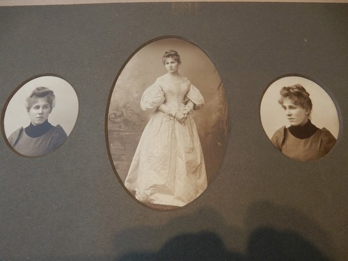ELEGANT triptych PORTRAIT VICTORIAN BEAUTY Leyburn & London ...