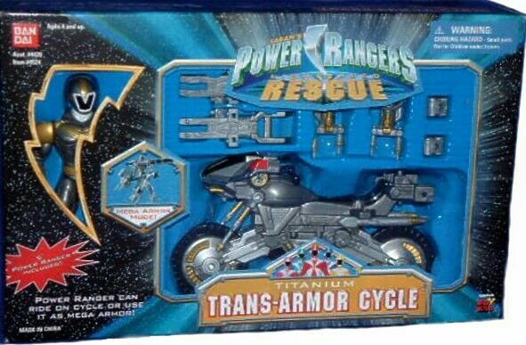 2000 Power Rangers Lightspeed Rescue Titanium Trans Armor Cycle Ranger ...