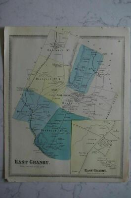 Map 1868 East Granby, Connecticut FW Beers | eBay