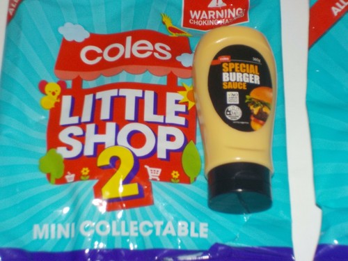Coles Little Shop 2 ,mini collectable - Special burger sauce | eBay