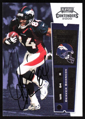 2000 Playoff Contenders Chris Cole Rookie Auto Denver Broncos #125 | eBay