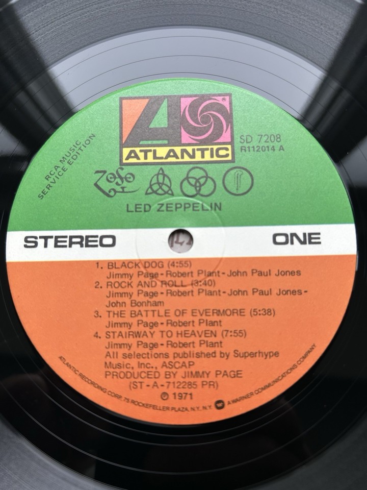 LED ZEPPELIN-Self Titled IV RARE 1971 CLUB SD-7208 Porky/ Pecko Duck ...