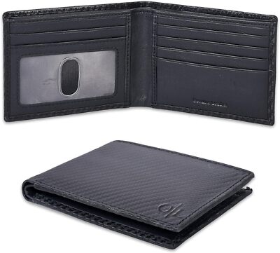 Geniune Leather Black Bifold Mens Wallets | eBay