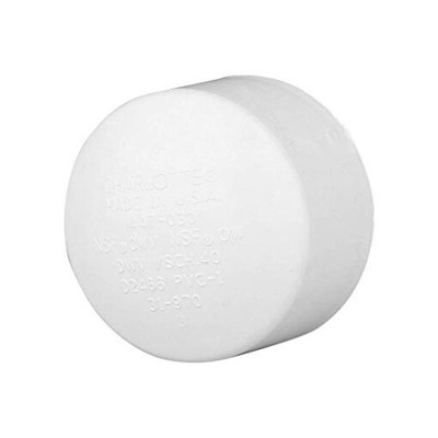 Charlotte Pipe 3" DWV Cap PVC DWV (Drain, Waste and Vent) Schedule 40 ...