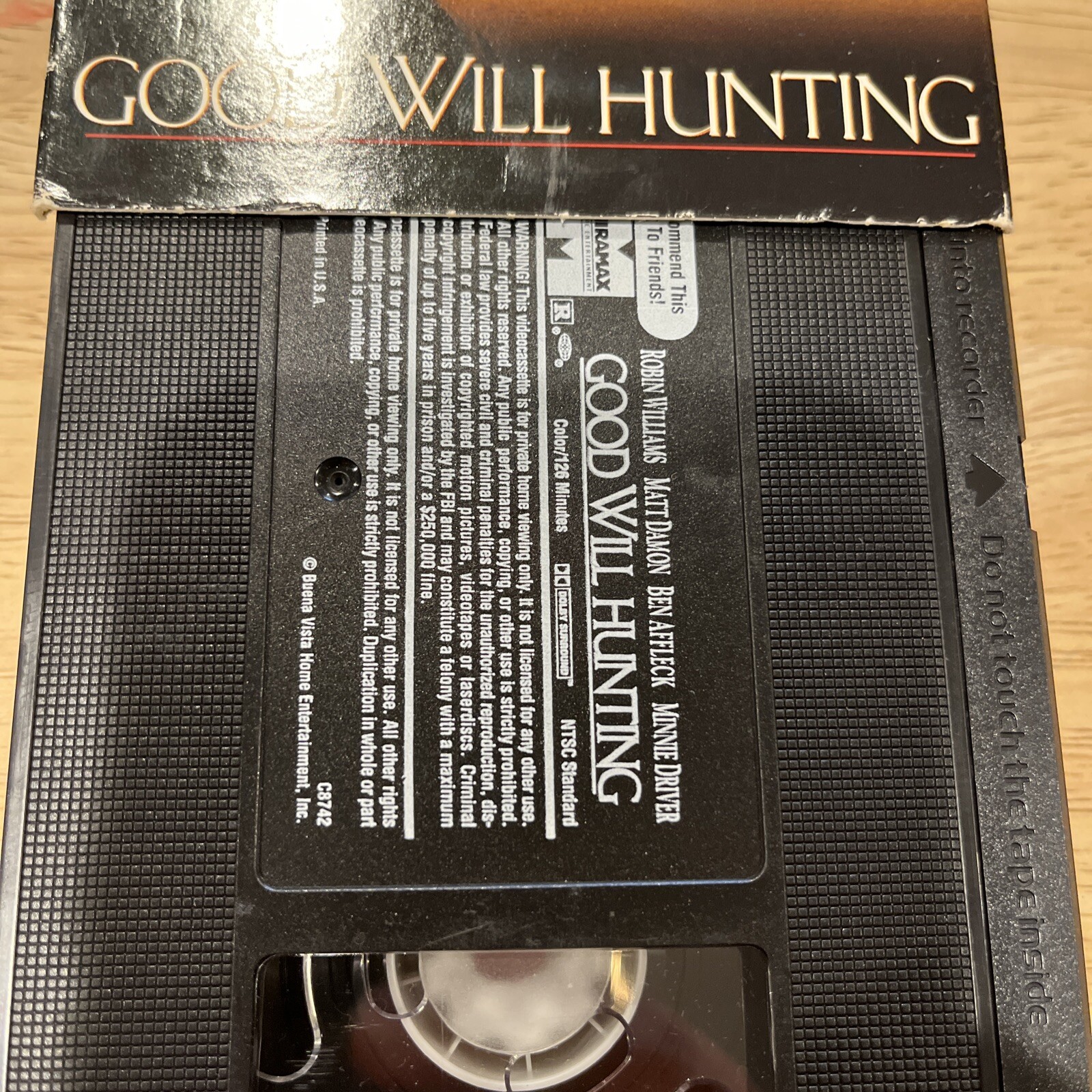 Good Will Hunting (VHS 1998) Robin Williams, Matt Damon, Ben Affleck ...