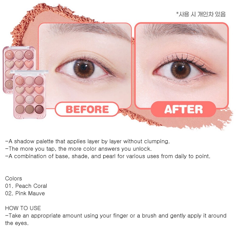 COLORGRAM Pin Point Eyeshadow Palette 9.9g 2 Colors K-Beauty | eBay