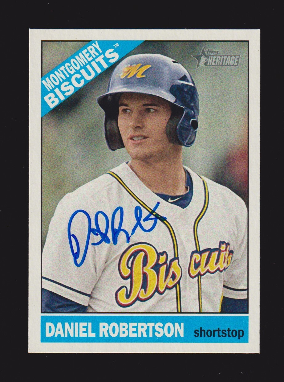 2015 HERITAGE #83 Daniel Robertson TAMPA BAY RAYS SIGNED AUTOGRAPH AUTO ...