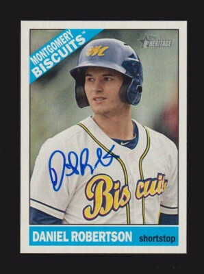 2015 HERITAGE #83 Daniel Robertson TAMPA BAY RAYS SIGNED AUTOGRAPH AUTO ...