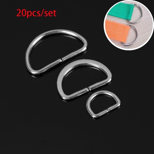 20pcs Hot Backpack Webbing Metal Leathercraft Strap D Ring Bag Parts ...