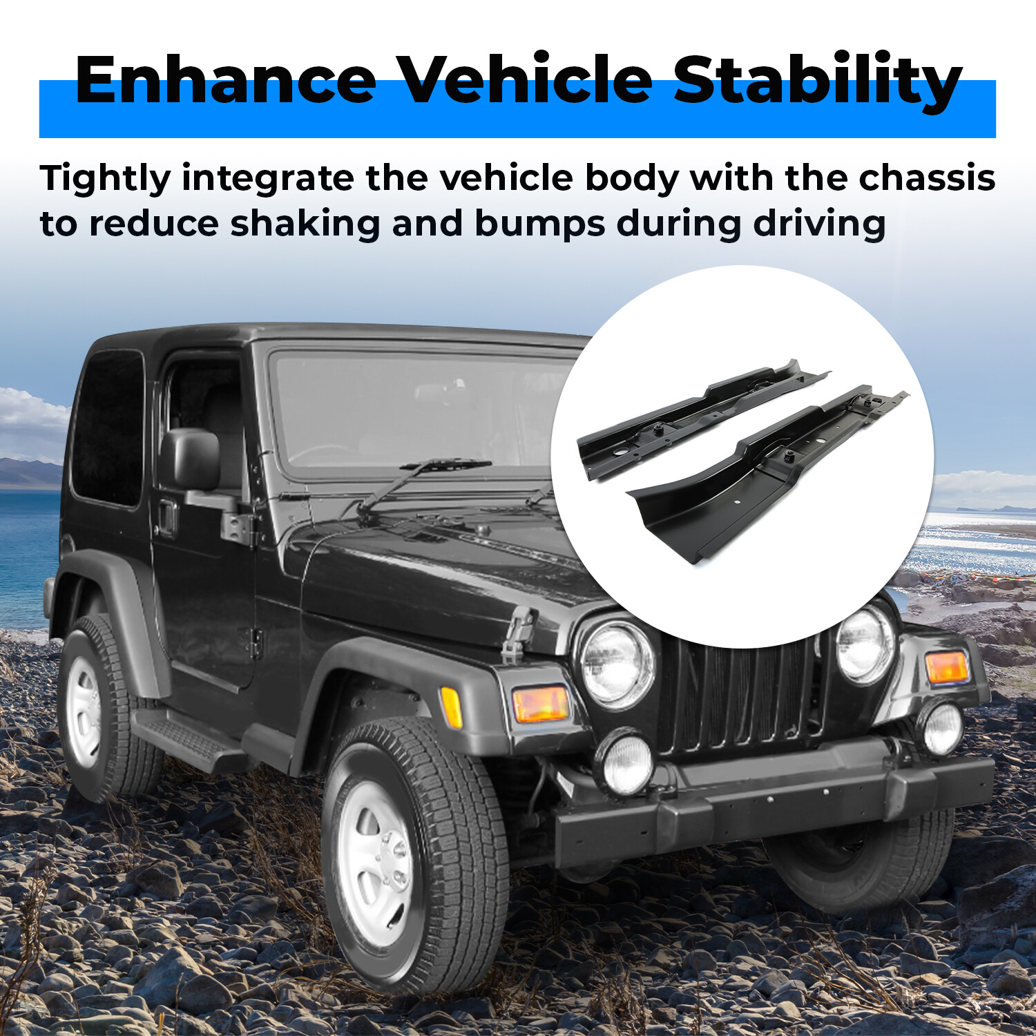 Metal Body Mounts Torque Boxes Floor Pan Supports Braces FOR 97-06 ...