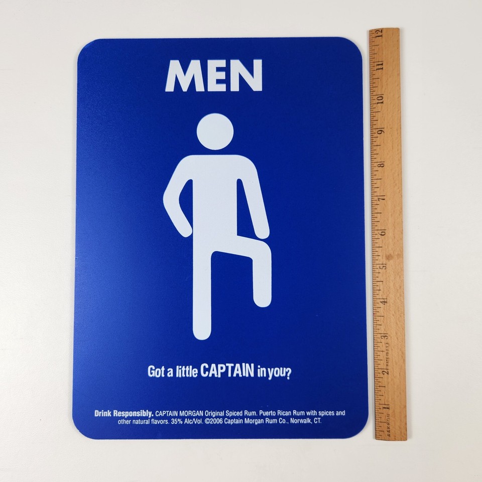 Got A Little Captain In You Restroom Bathroom Mens Sign Captain Morgan ...