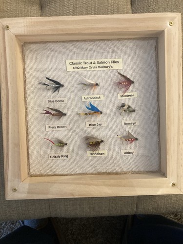 Classic over 100 yr old Orvis Fly Fishing Flies Shadow Box USA Vet ...