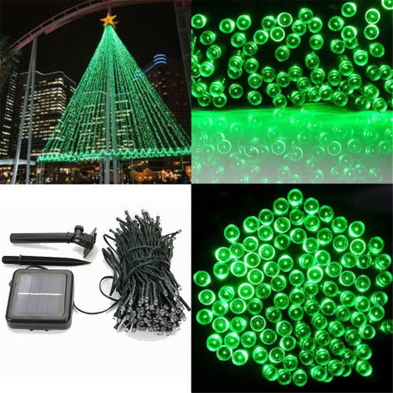 LED String Lights Solar Christmas Lights 39ft 100 LED Lighting for ...