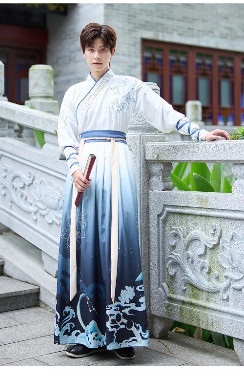 Traditional Hanfu Dress Man Han Dynasty Costume Chinese Tang Suit Hanfu ...