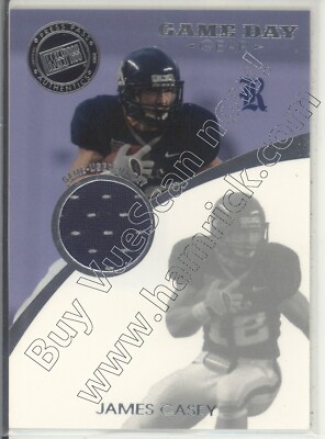 james casey rc rookie draft gu game used jersey patch rice owls college ...