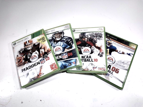 Madden NFL 12 Madden 08 NCAA 06 Football 10 Microsoft Xbox 360 4 ...