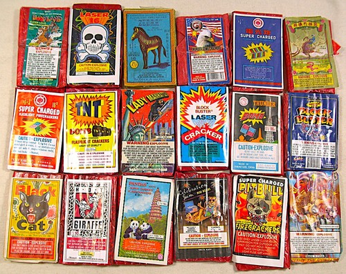 Vintage ☆ Lot of 18 ☆ Firecracker Labels ☆ 1 1/2" x 16's ☆ Group #4 ☆ L ...
