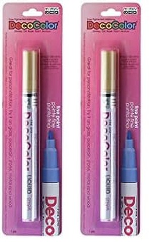 UCHIDA 200-C-GLD Marvy Deco Color Fine Point Paint Marker, Gold (Pack of 2) | eBay
