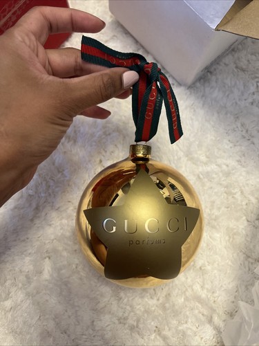 Gucci Parfums Gold Star Ball Holiday Christmas Tree Ornament ...