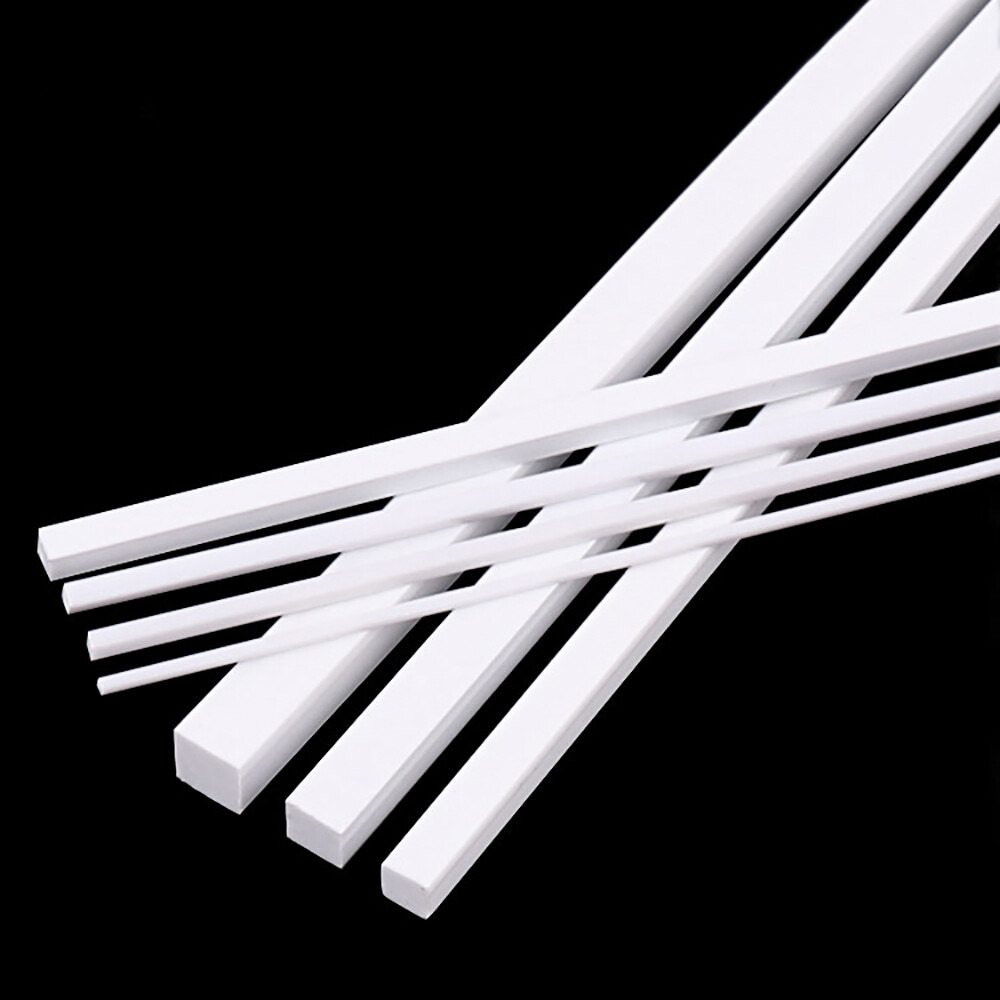 White Solid ABS Plastic Square Bar Rod DIY Model Building 1x1-10x10mm ...