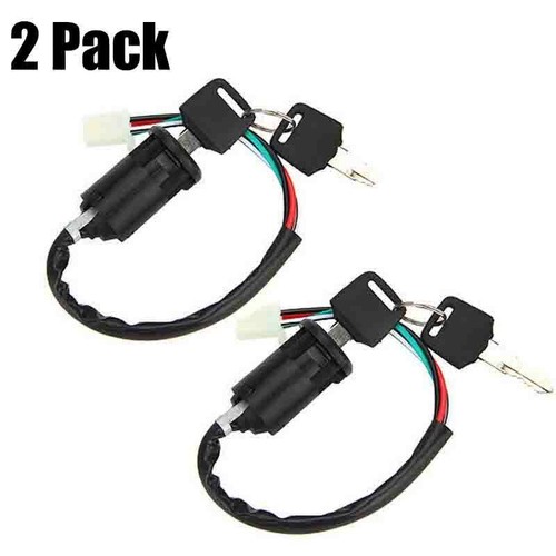 2pack Universal Motorcycle Ignition Switch Key For Honda Yamaha ...