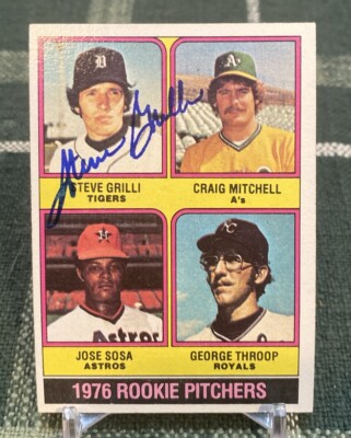 Steve Grilli Detroit Tigers Rookie Auto Signed 1976 Topps Baseball Card ...